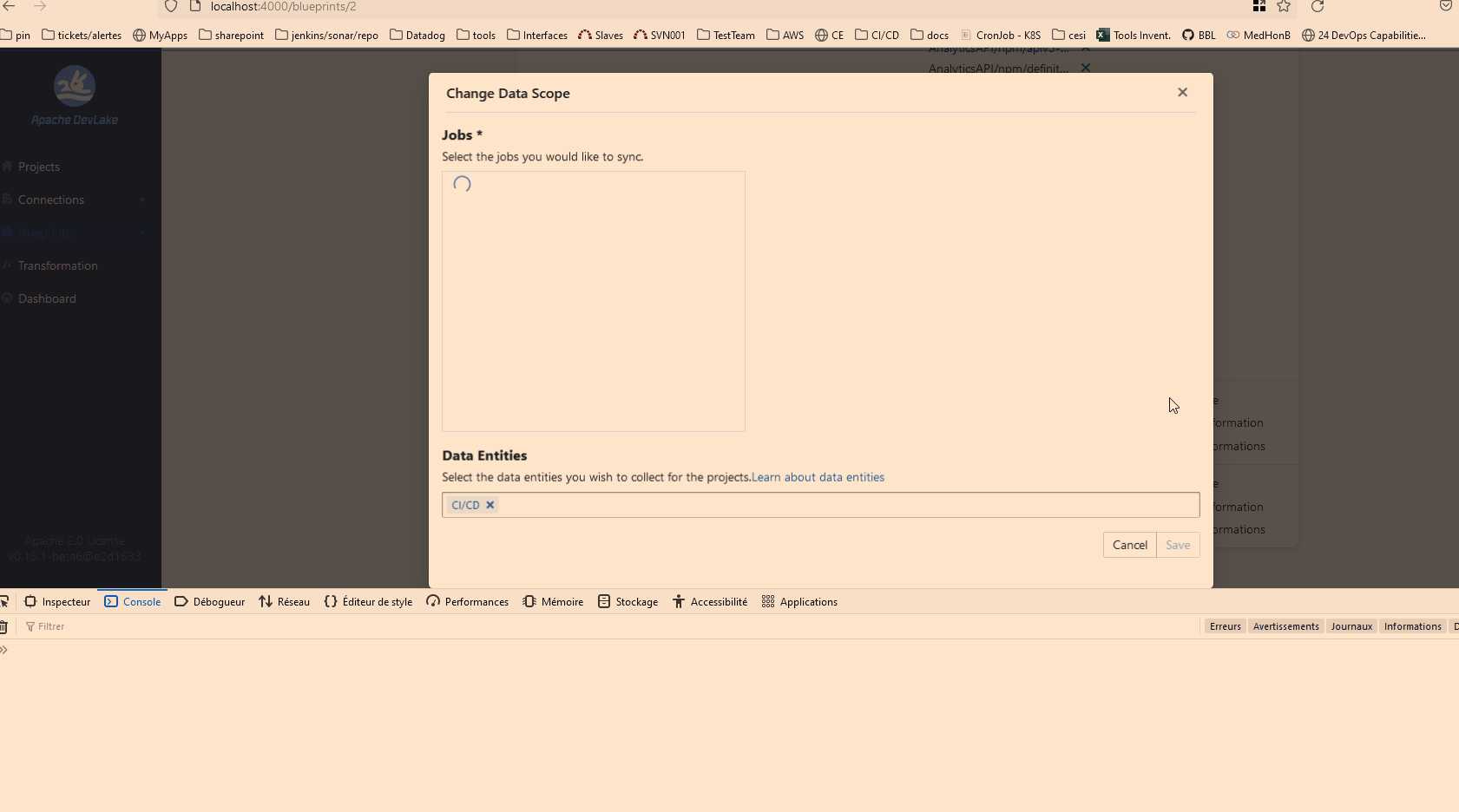 [Bug][Jenkins scopes] Trying to add jenkins scopes in a blueprint fails ...