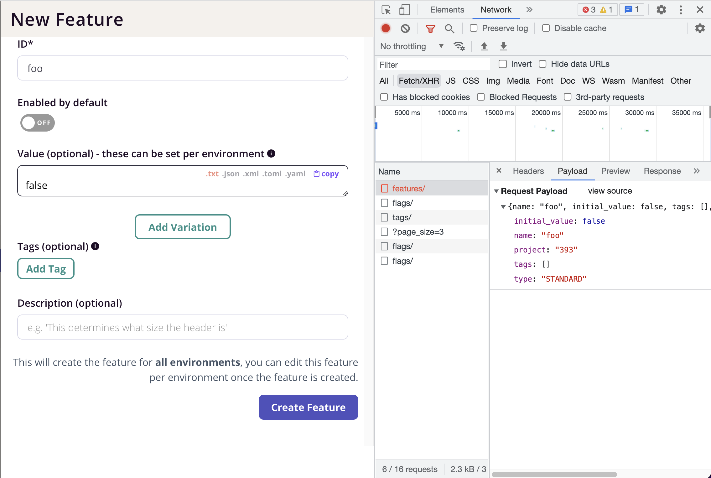 Unable to create new features with an initial value of "false" · Issue #1367 · Flagsmith ...