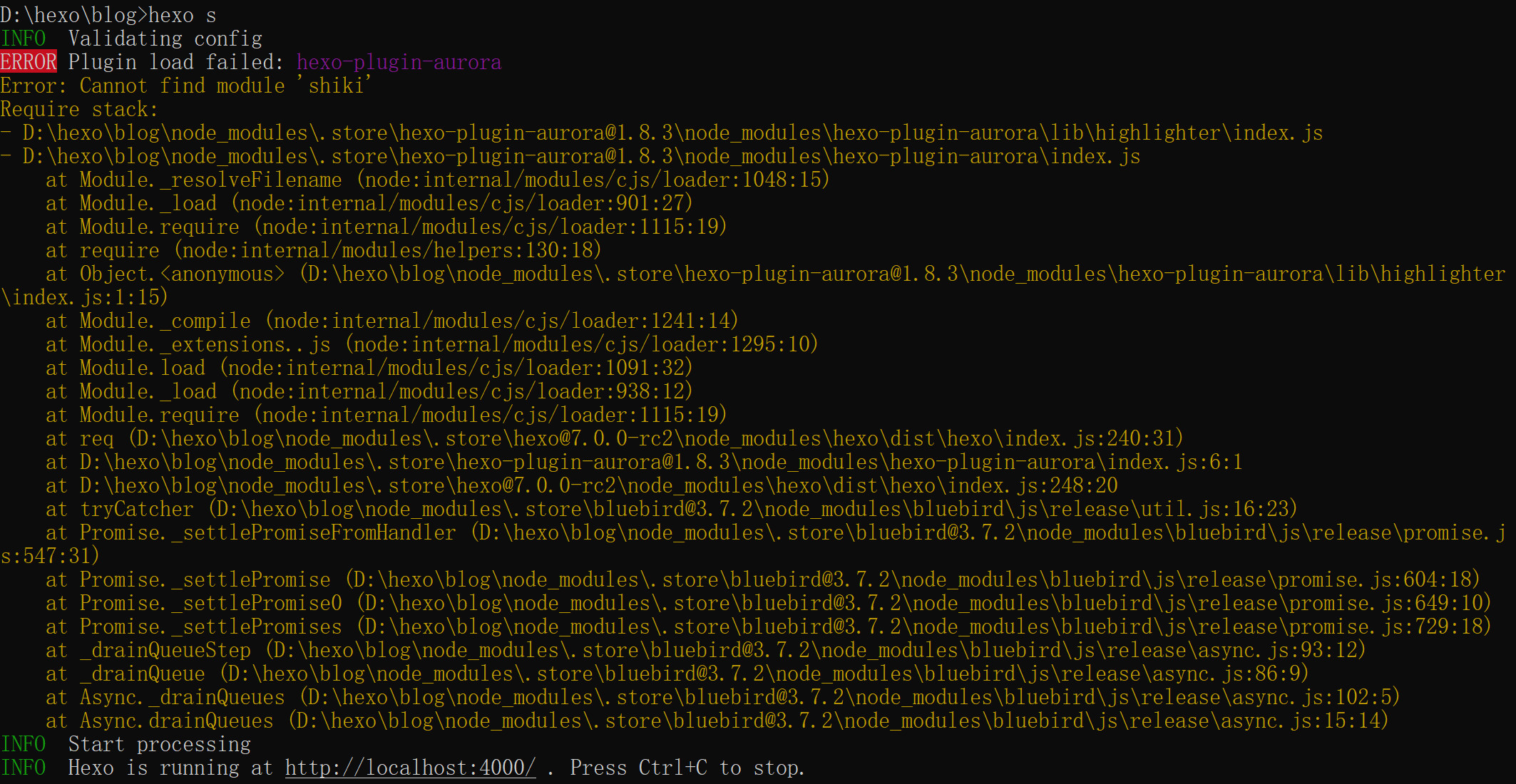 启动hexo时，报错需要堆栈 · Issue #399 · auroral-ui/hexo-theme-aurora · GitHub