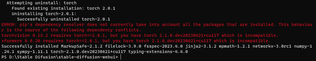 Entry Point Not Found · Issue #5427 · AUTOMATIC1111/stable-diffusion-webui · GitHub