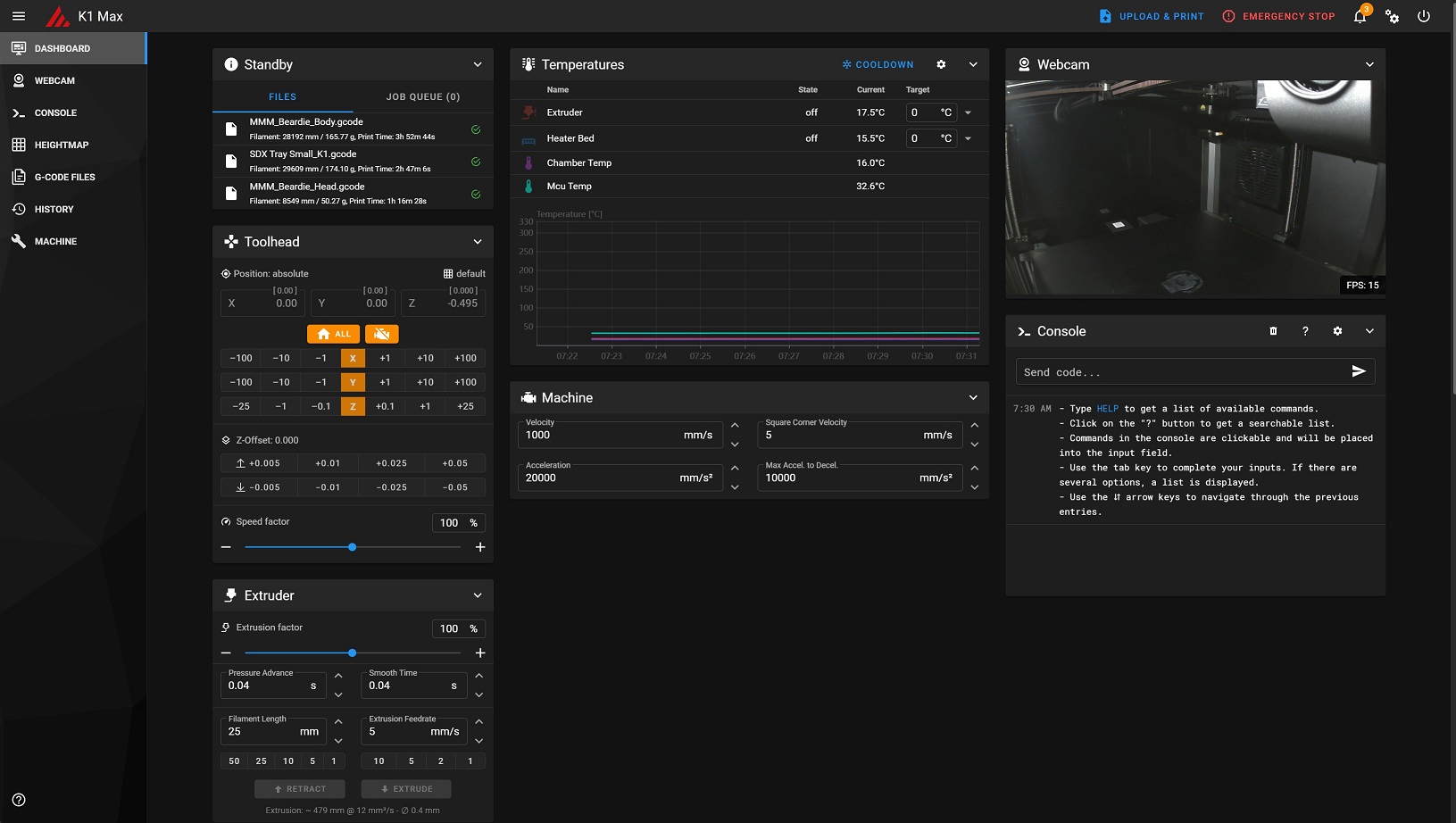Camera with Mailsail? · Issue #3 · CrealityOfficial/K1_Series_Annex · GitHub