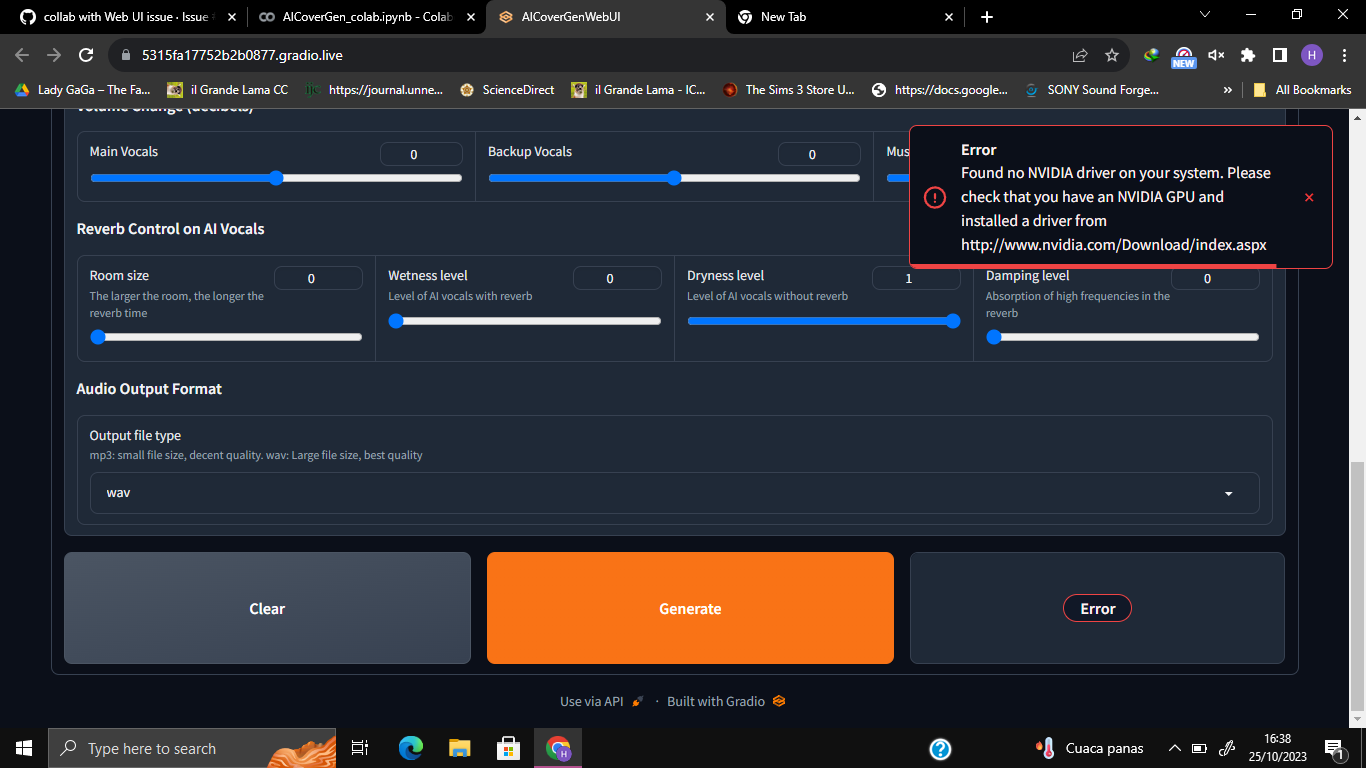 collab with Web UI issue · Issue #78 · SociallyIneptWeeb/AICoverGen · GitHub