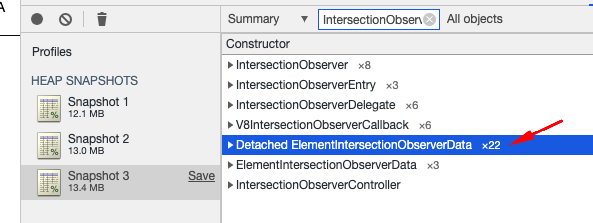 memory leaks with polyfill · Issue #184 · w3c/IntersectionObserver · GitHub