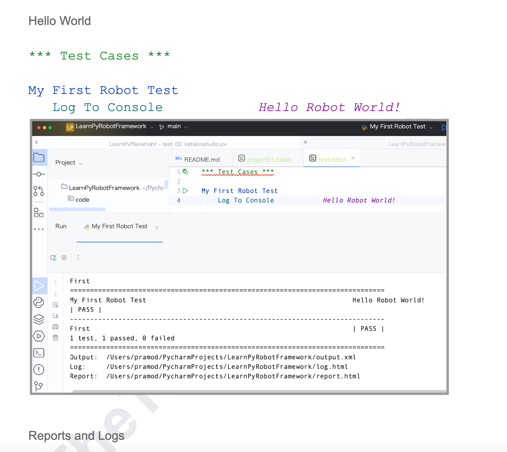 GitHub - PramodDutta/LearnPyRobotFramework: Learn Robot Framework with ... GitHub - PramodDutta/LearnPyRobotFramework: Learn Robot Framework with ...