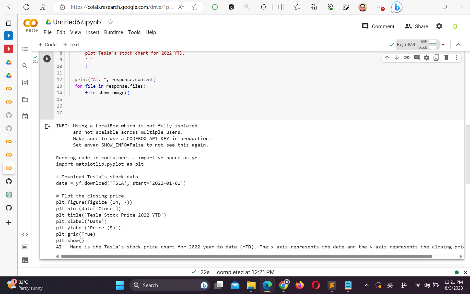 Does not plot chart · Issue #65 · shroominic/codeinterpreter-api · GitHub Does not plot chart · Issue #65 · shroominic/codeinterpreter-api · GitHub