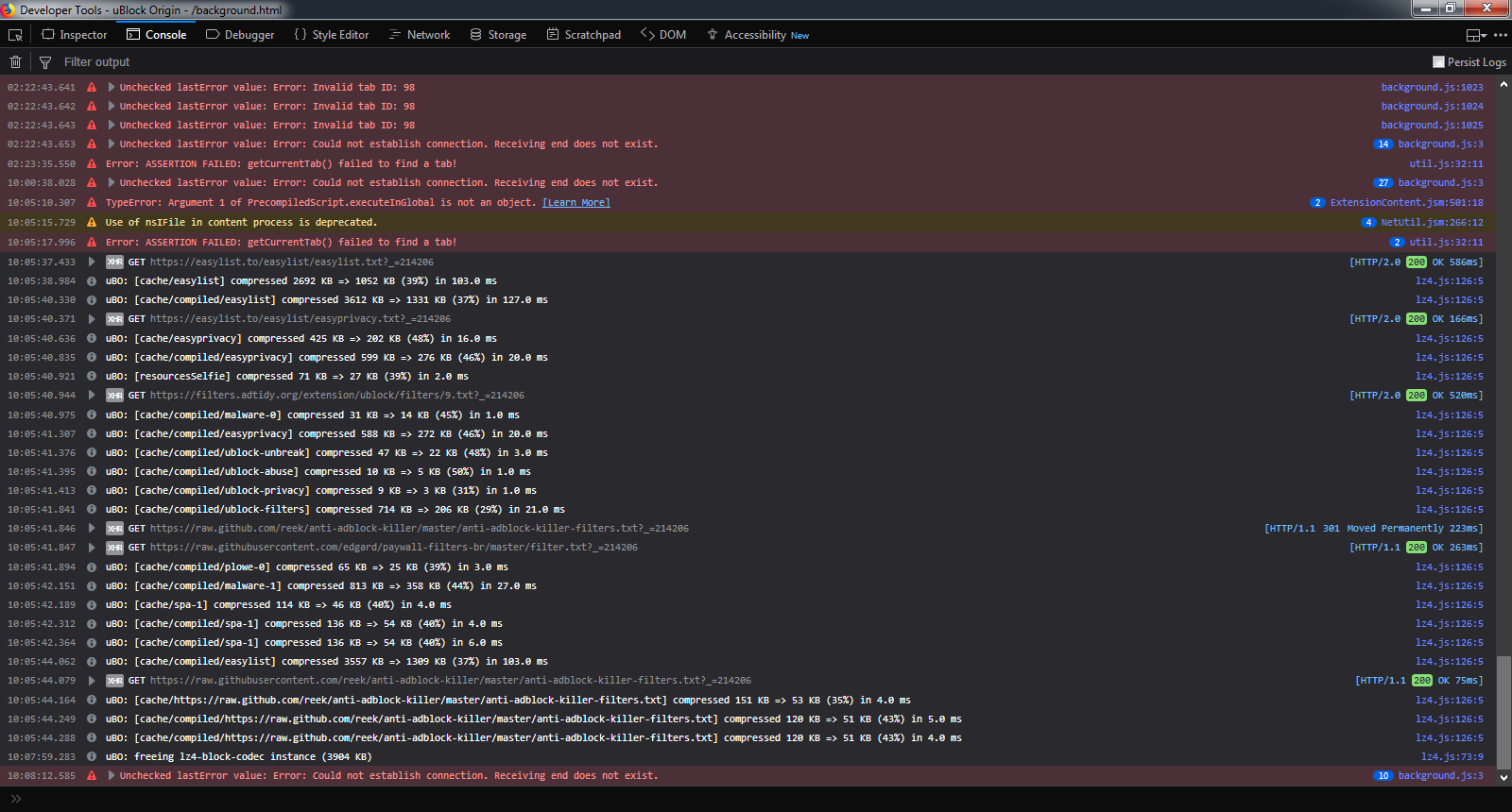 EasyList and EasyPrivacy won't update · Issue #308 · uBlockOrigin ...