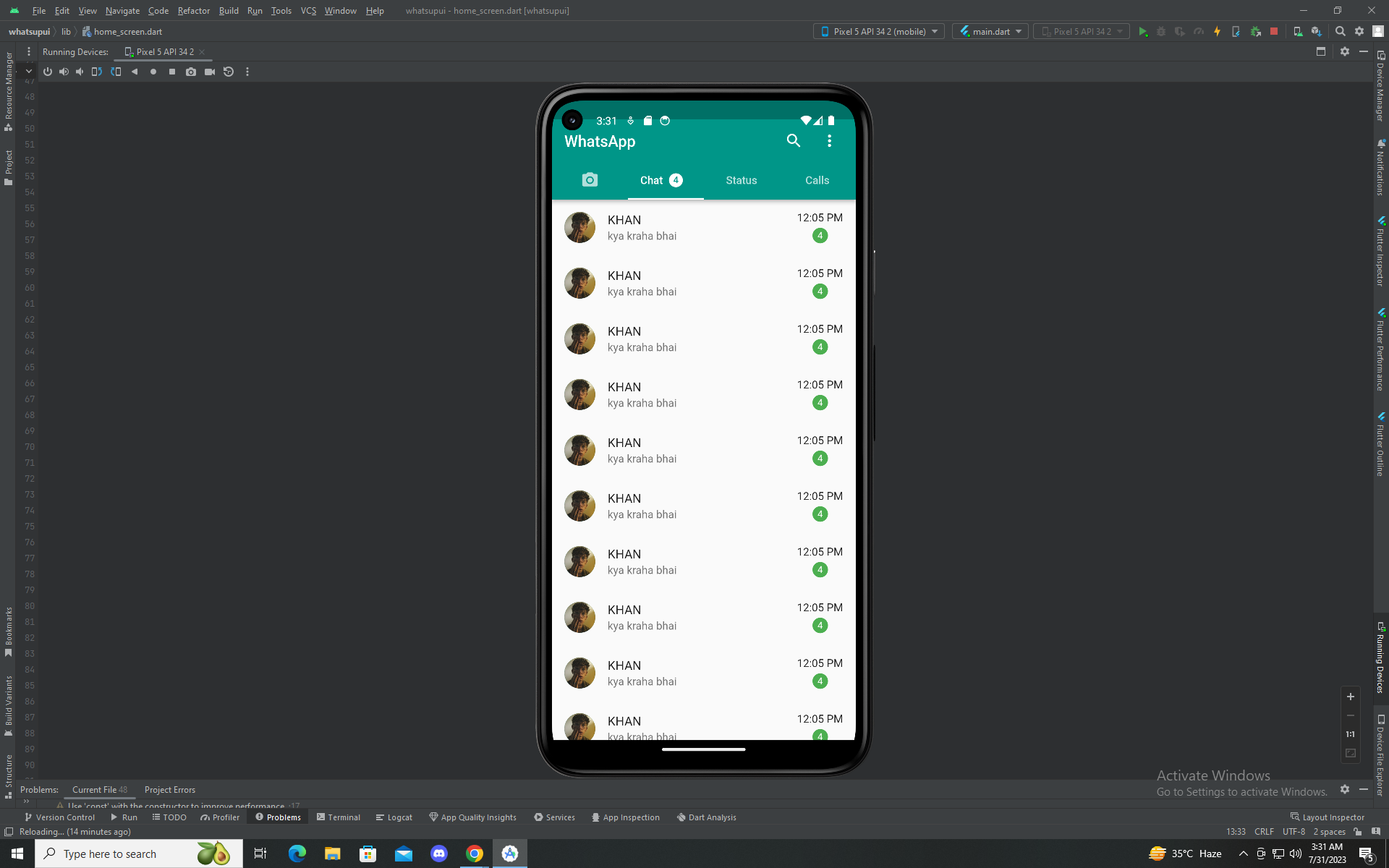 GitHub - osamullah420/WhatsappUi-flutter: Simple WhatsApp UI using Flutter.