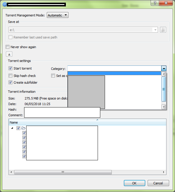 Expand category dropdown selection on Add Torrent dialog · Issue #9139 · qbittorrent/qBittorrent ...