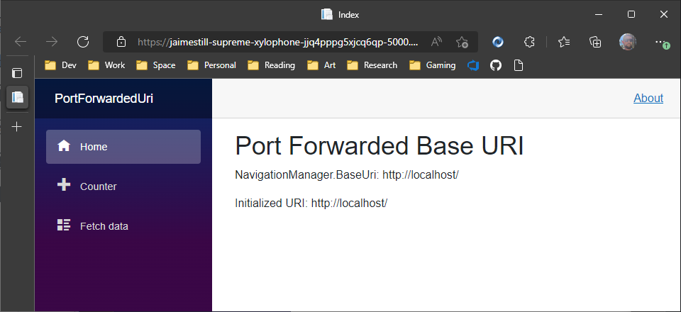 Blazor Navigationbaseuri Incorrect On Forwarded Ports · Issue 45081 
