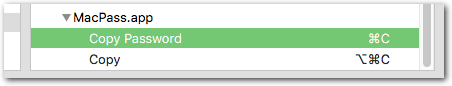cmd-c to copy password of selected entry · Issue #749 · MacPass/MacPass · GitHub