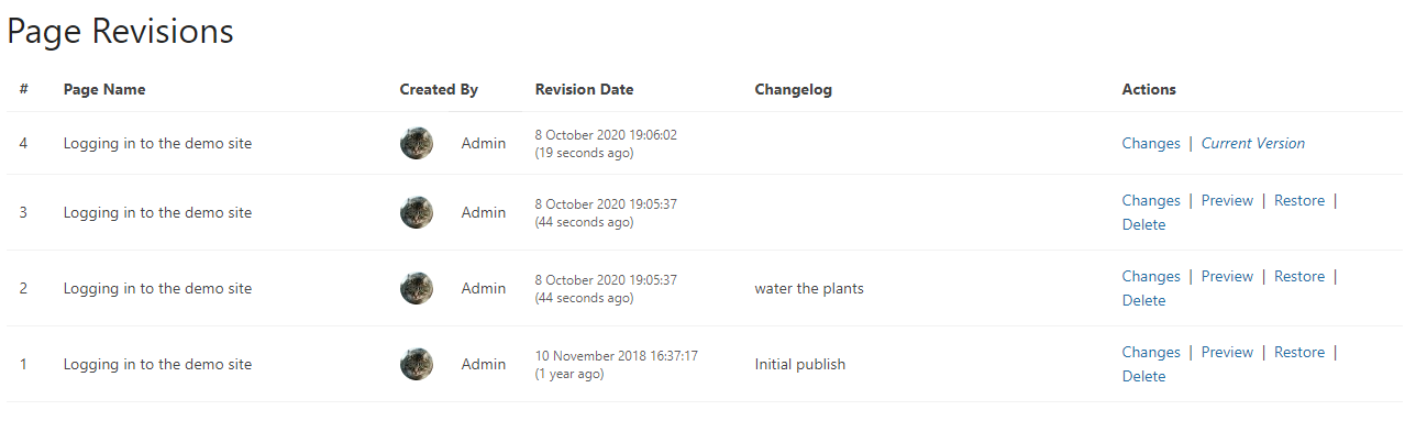 Automatic Restored Revision Changelog Summary Text · Issue #2349 · BookStackApp/BookStack · GitHub