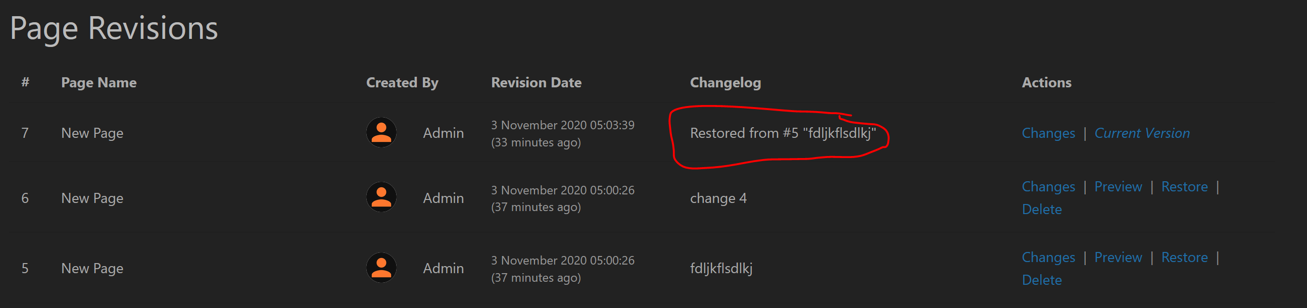 Automatic Restored Revision Changelog Summary Text · Issue #2349 · BookStackApp/BookStack · GitHub