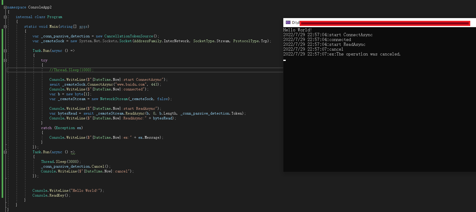 NetworkStream.ReadAsync can't cancel · Issue #7213 · dotnet/android · GitHub