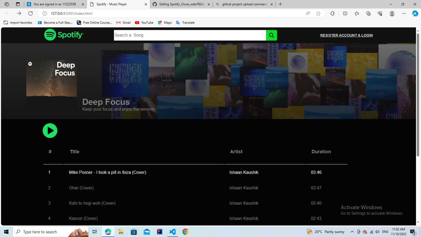 GitHub - abhinavkumarshandilya/Spotify_Clone_web