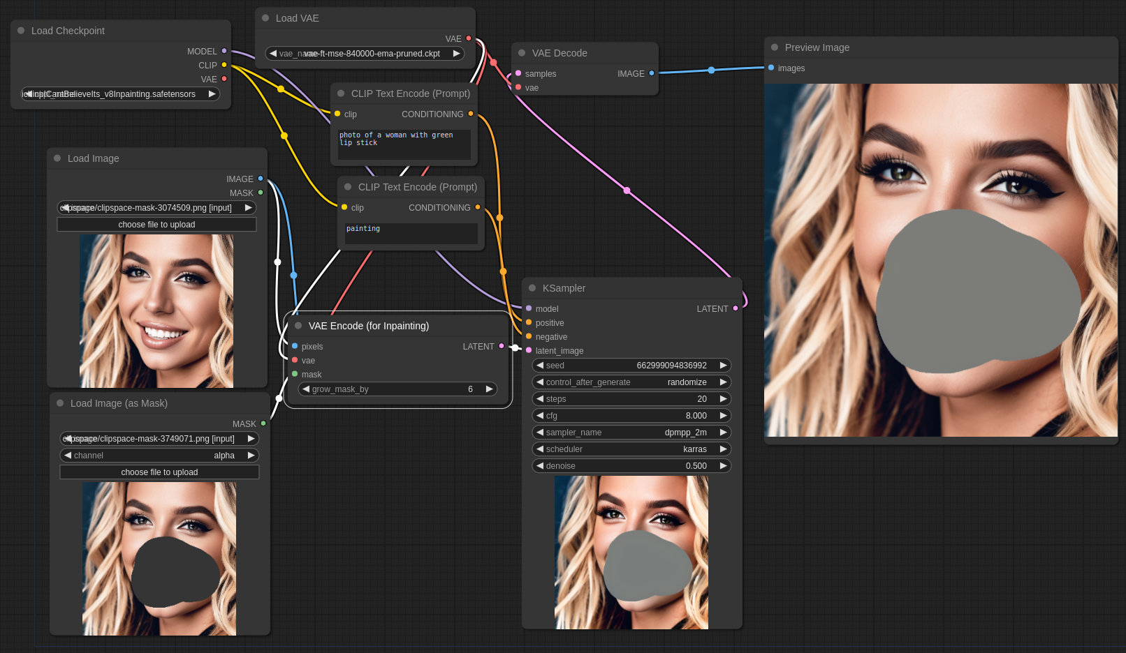 Inpainting models barely apply any change even at denoise 1 · Issue ...