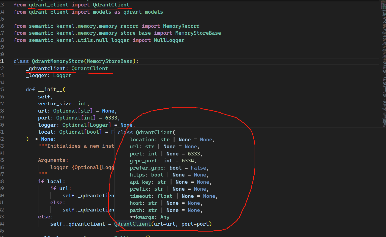 Qdrant memory store connector should also support using the Qdrant ...