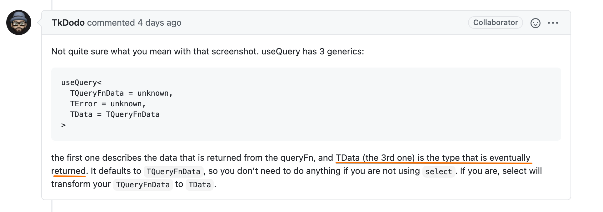 Selector argument type · Issue #1563 · TanStack/query · GitHub