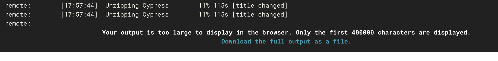 how to suppress installation progress when deploying to heroku · Issue #2988 · cypress-io ...