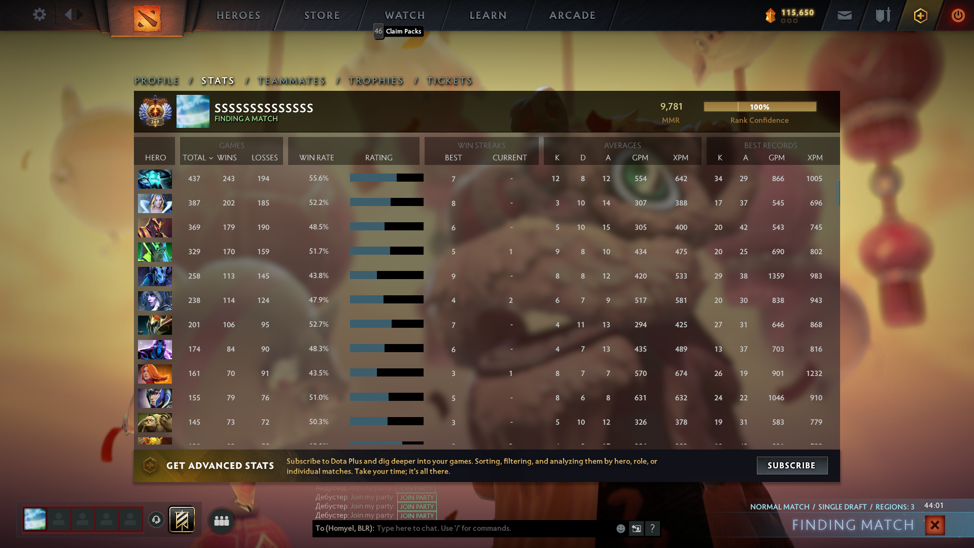 low priority on 10 000 mmr account , cant find a game for 70 mins+ ...