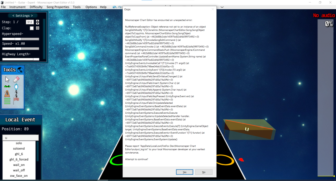 Moonscraper issue · Issue #111 · FireFox2000000/Moonscraper-Chart-Editor · GitHub