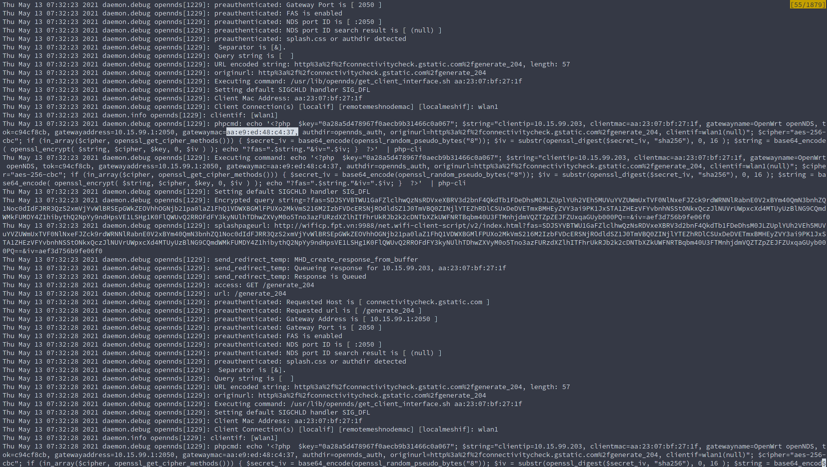 Random MAC address being submitted to FAS server · Issue #160 · openNDS/openNDS · GitHub