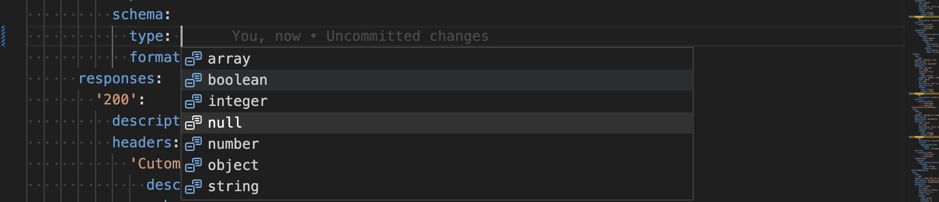 Type null in OpenAPI 3.0 · Issue #48 · Redocly/redocly-vs-code · GitHub