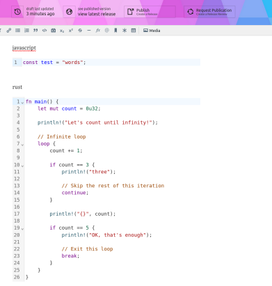 enhancement: parse SSR code_blocks, sync syntax optoins to codemirror by howebenhowe · Pull ...