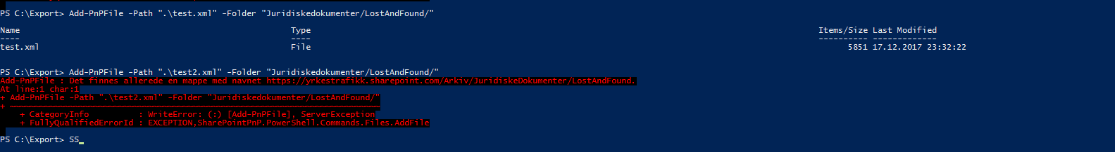 Add Pnpfiles Fails Uploading Document If Folder Already Exists · Issue