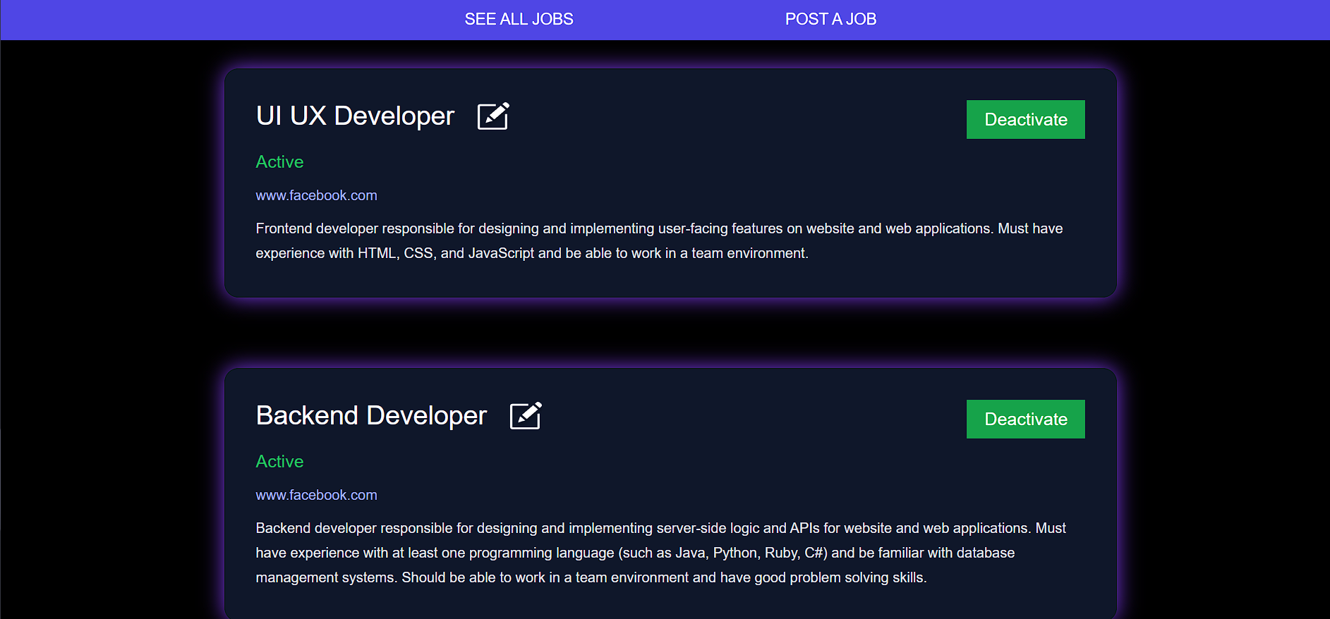 GitHub - emperoreddy/Job-Board