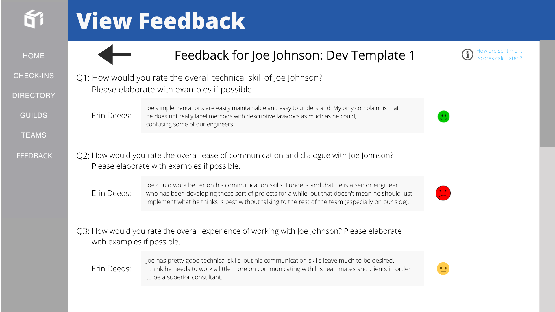 View: Display feedback from respondents · Issue #961 · objectcomputing/check-ins · GitHub