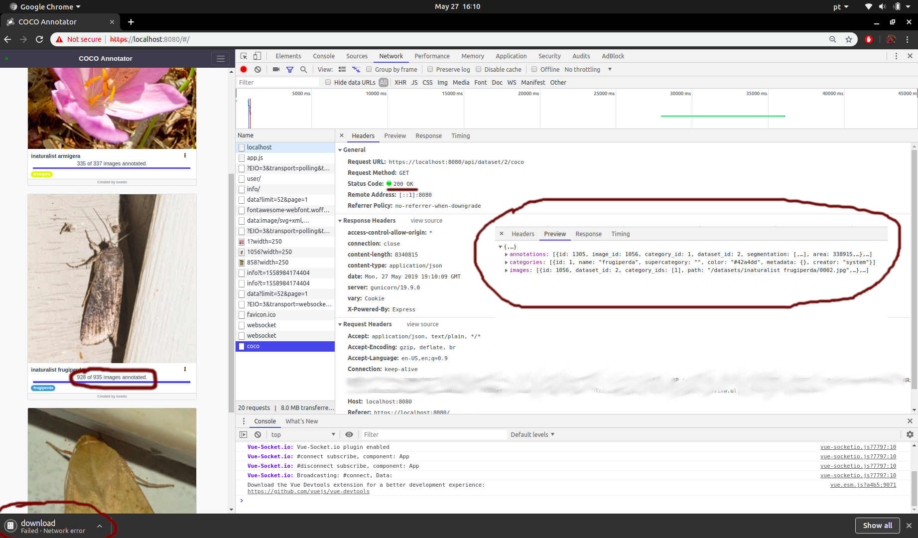 Can't download COCO annotation file after labeling 1k images · Issue #135 · jsbroks/coco ...