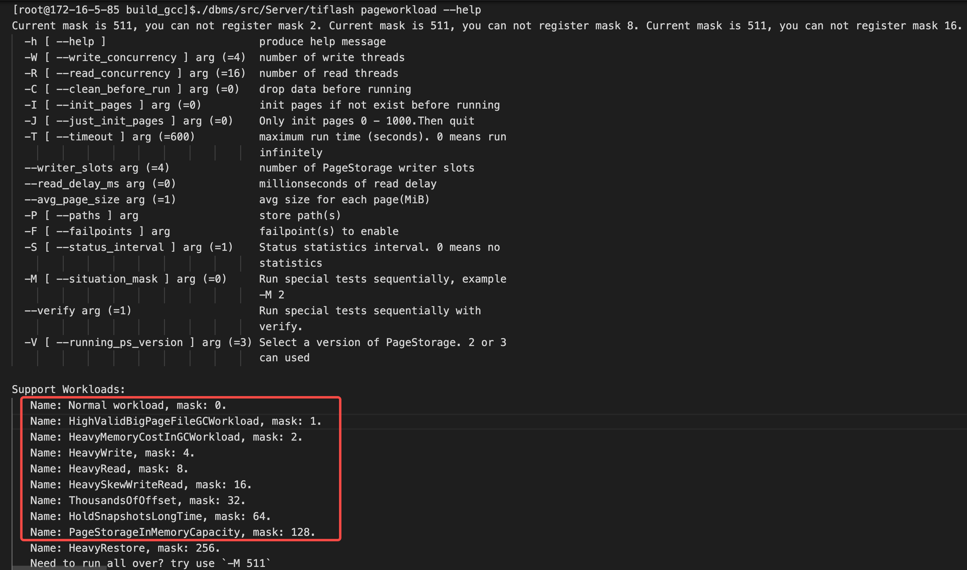 Tiflash Pageworkload Cant Run The Specified Workload · Issue 5164 