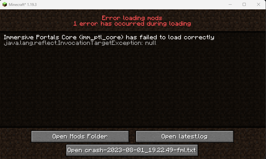 Immersive Portals Core (imm_ptl_core) has failed to load correctly · Issue #136 · iPortalTeam ...