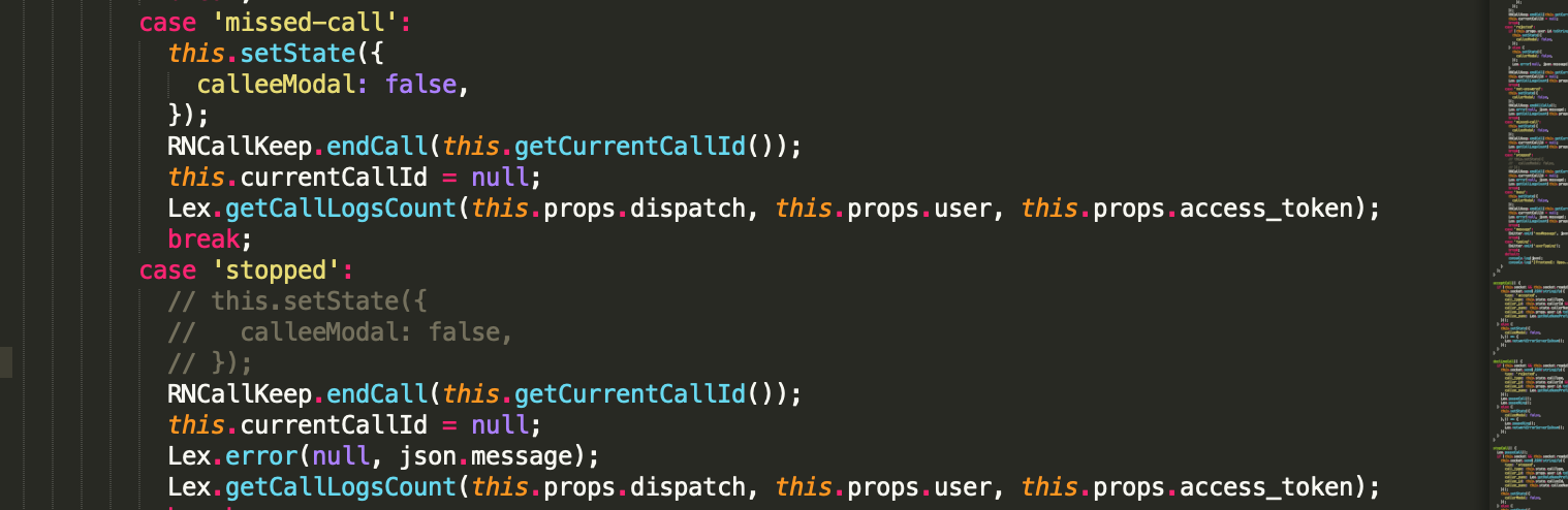 RNCallKeep.endAllCalls() not working · Issue #22 · react-native-webrtc/react-native-callkeep ...