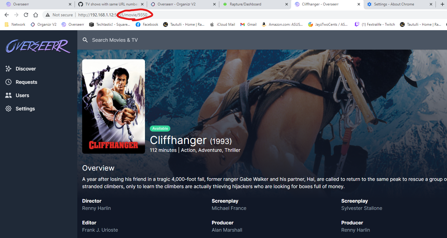 TV shows with same tmdbId number as a movie in URL incorrectly show as available. (& Vice Versa ...