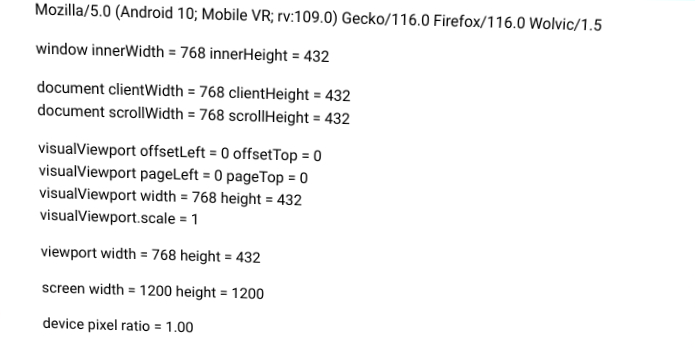 Default values for display density and DPI · Issue #1088 · Igalia/wolvic · GitHub