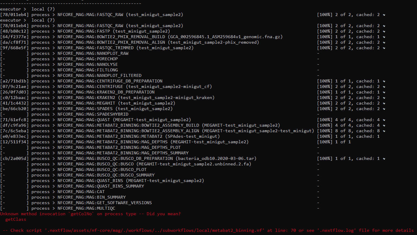 test run completed with errors: metabat2 · Issue #253 · nf-core/mag ...
