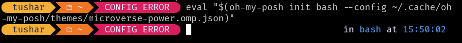 Oh-my-posh gives config error when trying to set it up as non root user. · JanDeDobbeleer oh-my ...