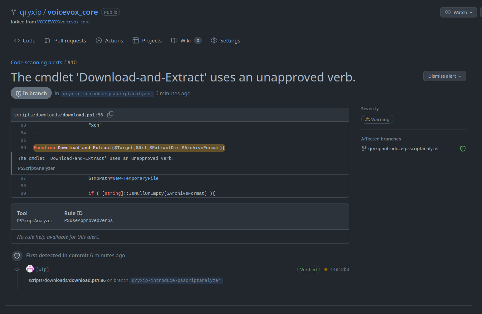 PSScriptAnalyzerを導入する · Issue #343 · VOICEVOX/voicevox_core · GitHub