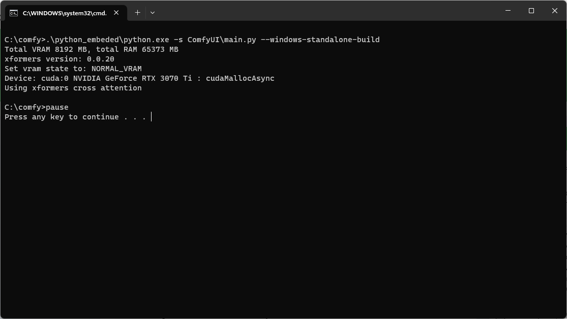 ComfyUI not starting anymore (pause) · Issue #925 · comfyanonymous ...
