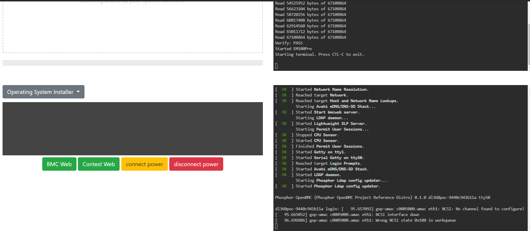 Public OSFCI doesn't show 'BMC web' when loading a ROM built from hewlettpackard/openbmc · Issue ...