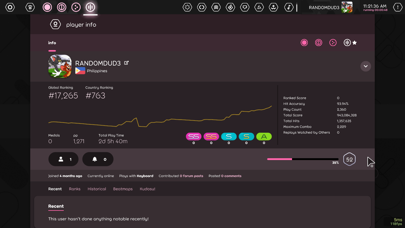 Website Doesnt Show My Stats · Issue 10432 · Ppyosu Web · Github 6969