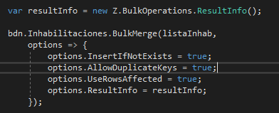 UseRowsAffected / ResultInfo - Incorrect syntax near the keyword 'FROM' · Issue #399 ...