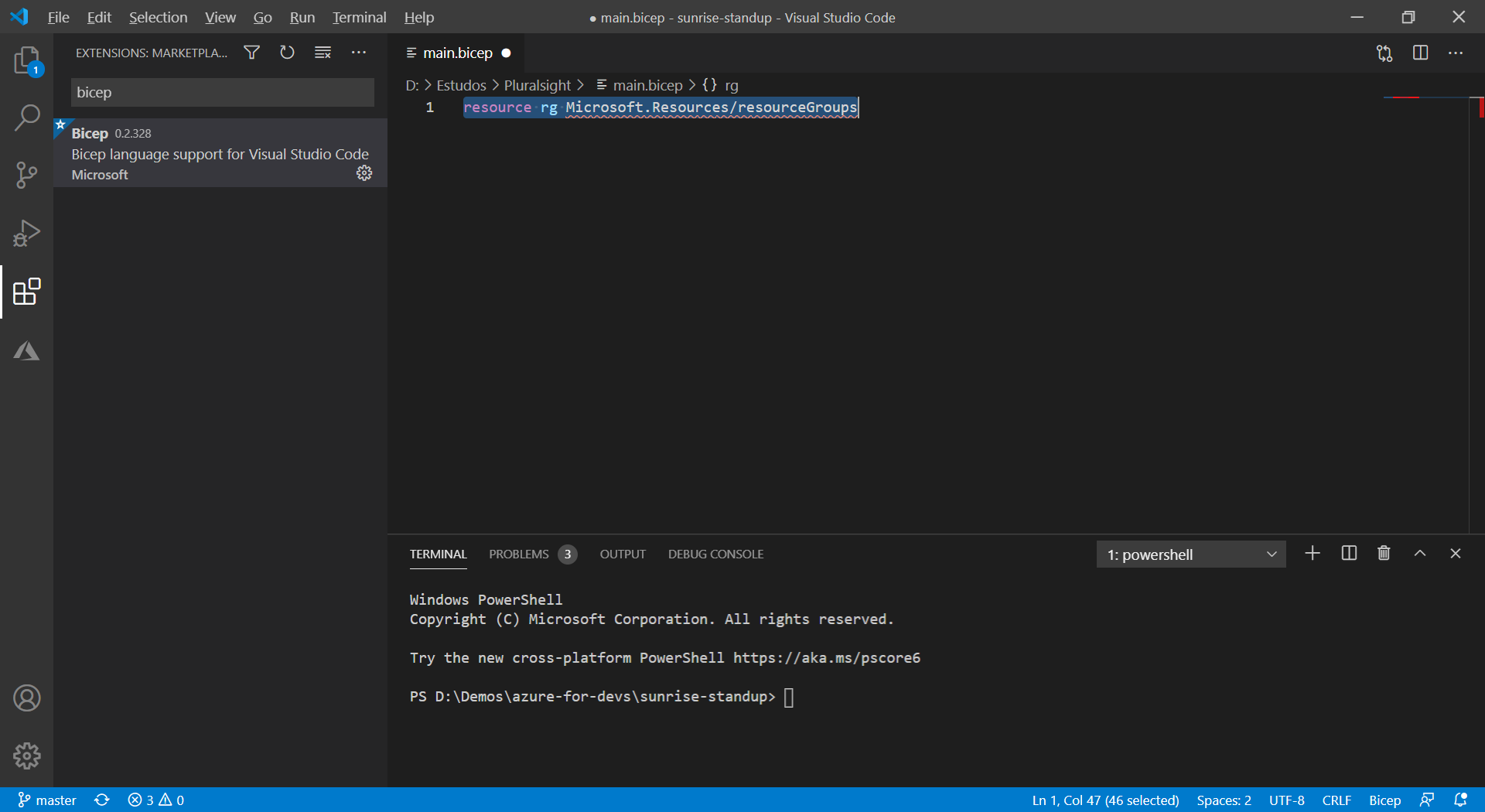 intellisense not recognizing Resource Groups · Issue #1443 · Azure/bicep · GitHub