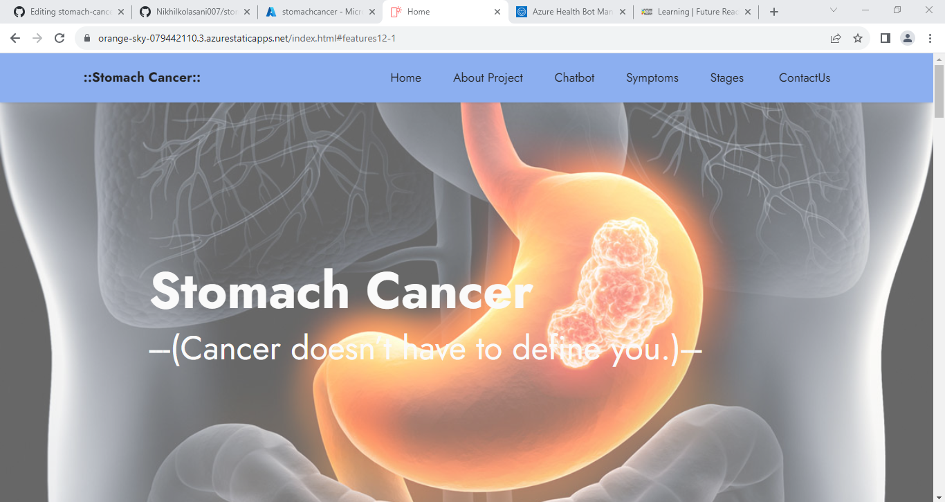 GitHub - Nikhilkolasani007/stomach-cancer