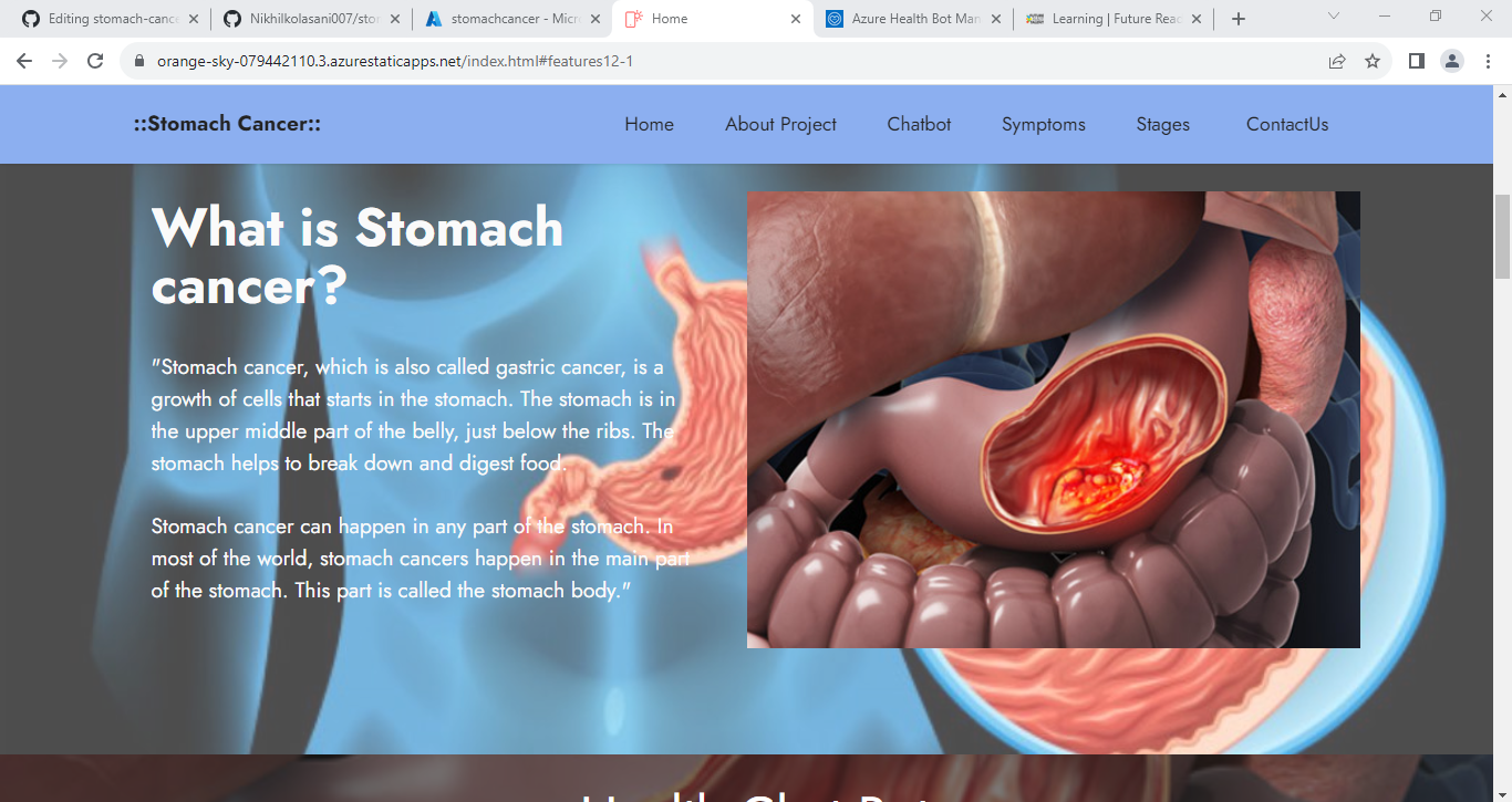GitHub - Nikhilkolasani007/stomach-cancer
