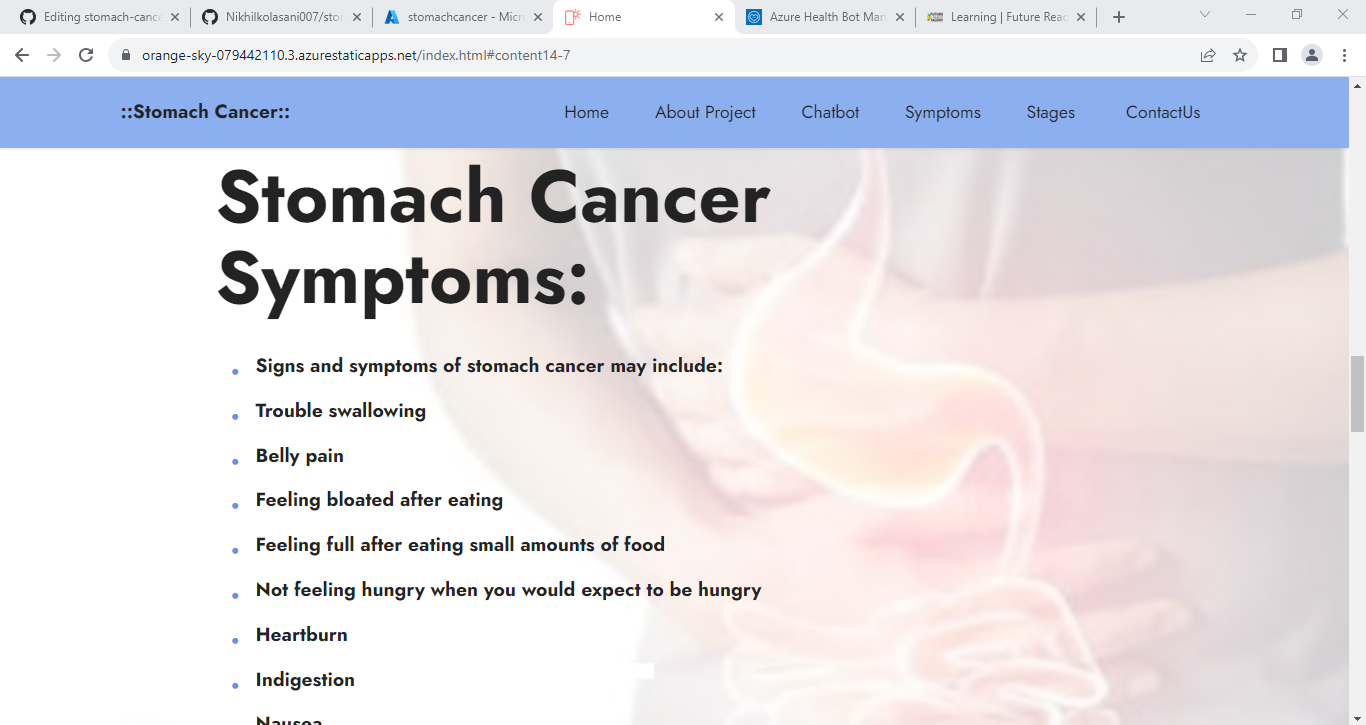 GitHub - Nikhilkolasani007/stomach-cancer