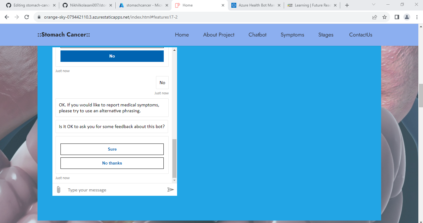 GitHub - Nikhilkolasani007/stomach-cancer