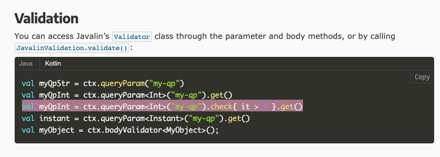 Mismatch Between Docs And Implementation For ` Check{ }` Method · Issue 719 · Javalin