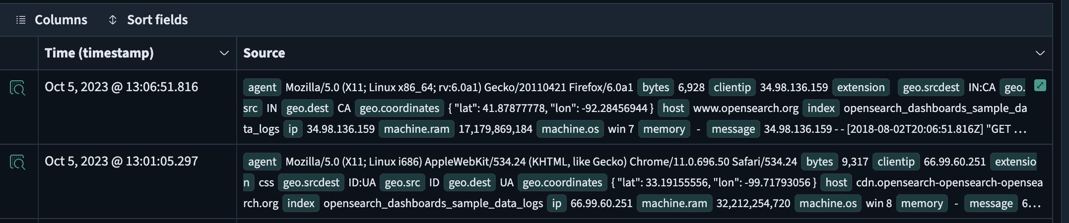 [BUG] UI Glitch when mouseover Discover document · Issue #5230 · opensearch-project/OpenSearch ...